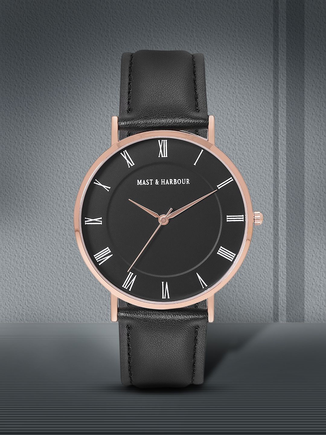 Mast & Harbour Men Black Analogue Watch MFB-PN-WTH-8059G - Price History