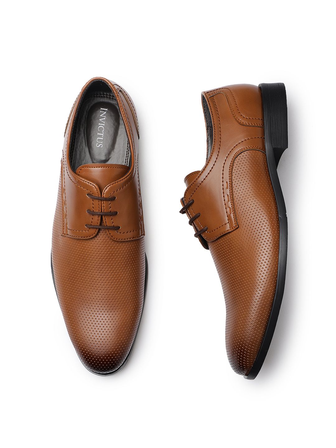 INVICTUS Men Tan Brown Formal Derbys - Price History