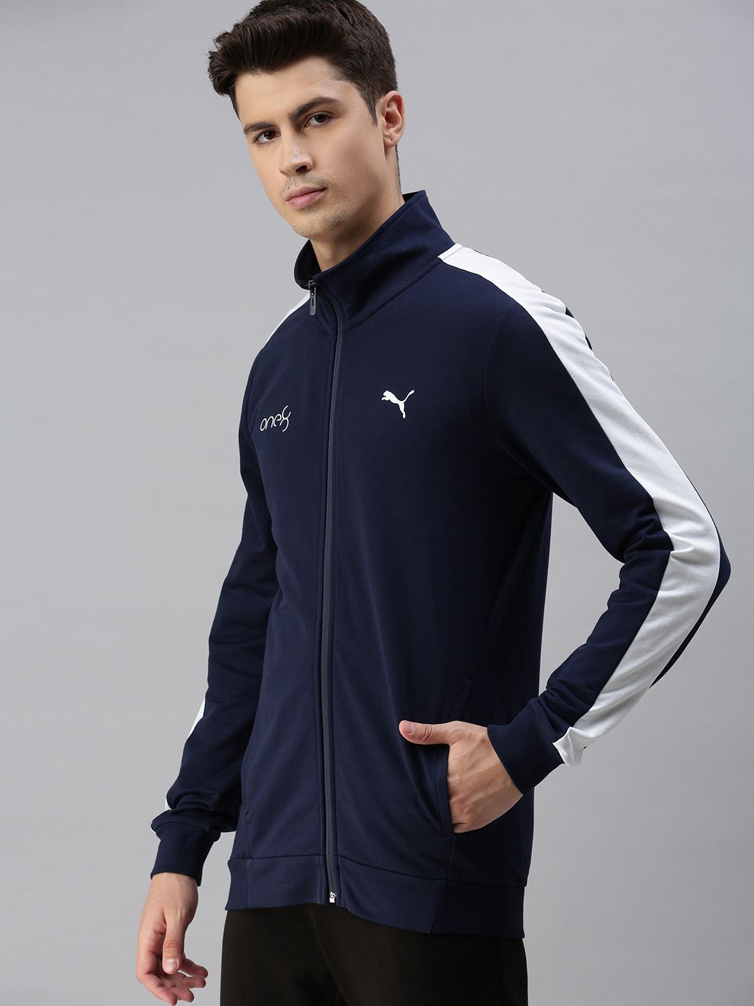 one8 x PUMA Men Navy Blue Full-Zip Sporty Jacket - Price History
