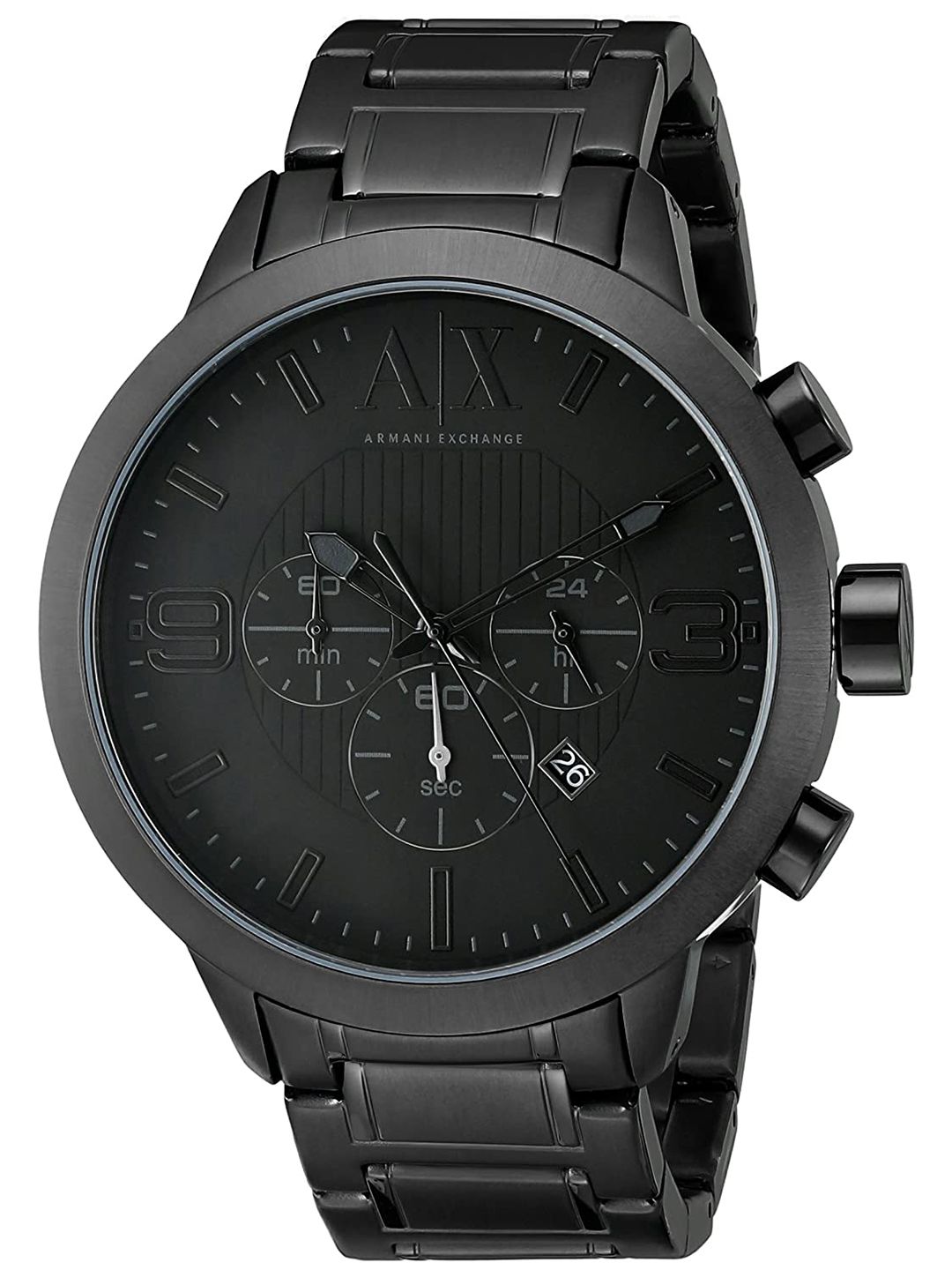 Armani Exchange Men Black Analogue Dial Chronograph Watch AX1277 ...