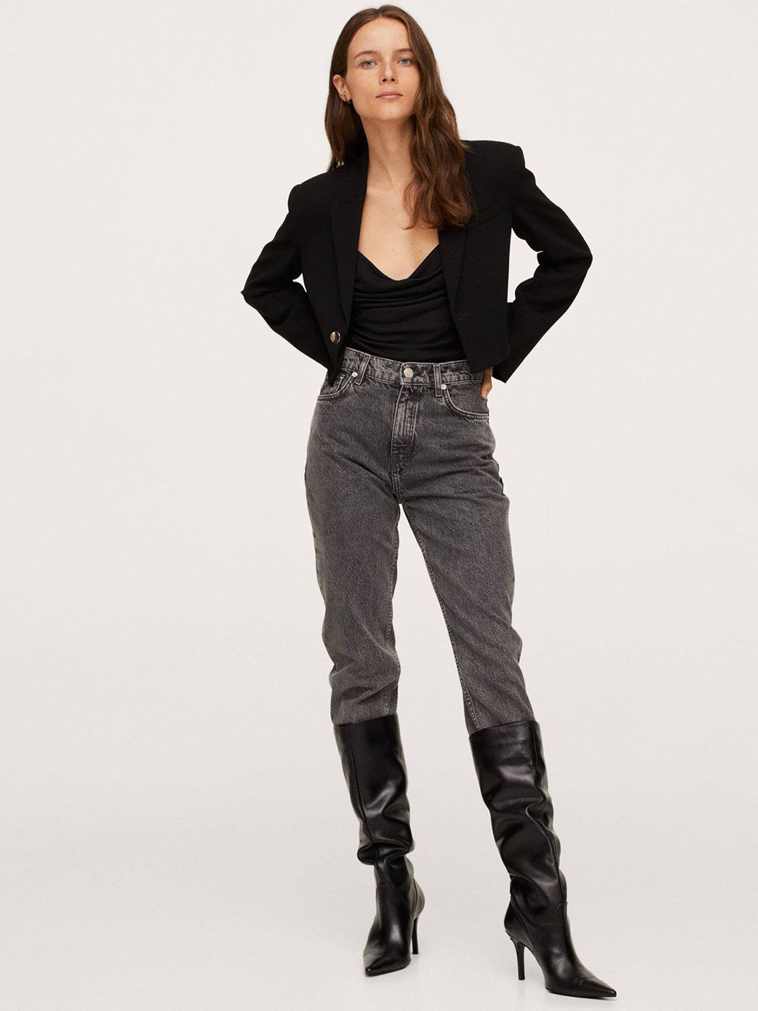 Buy MANGO Black Cowl Neck Top - Tops for Women 16320674 | Myntra