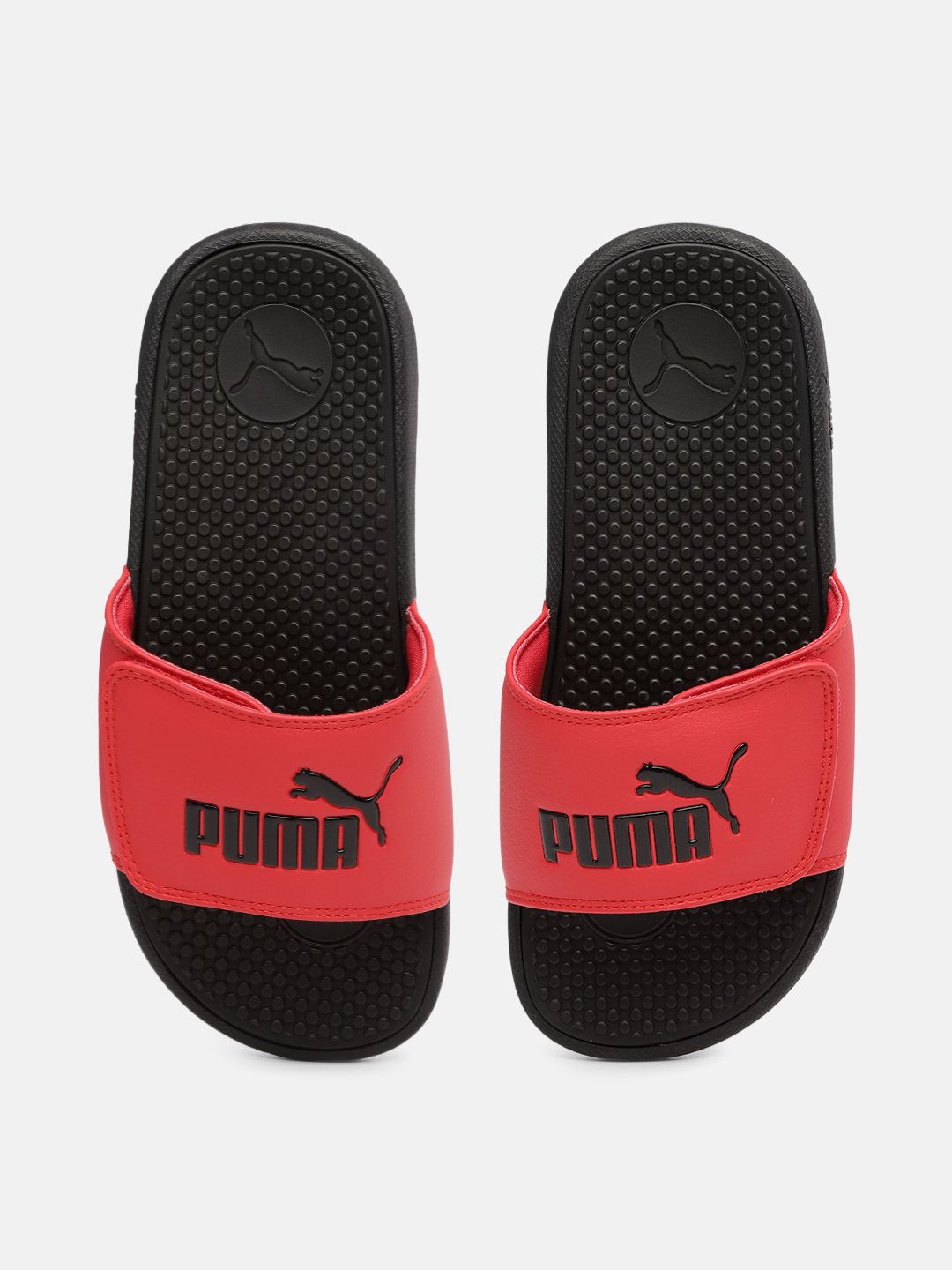 Puma Kids Red & Black Solid Sliders - Price History