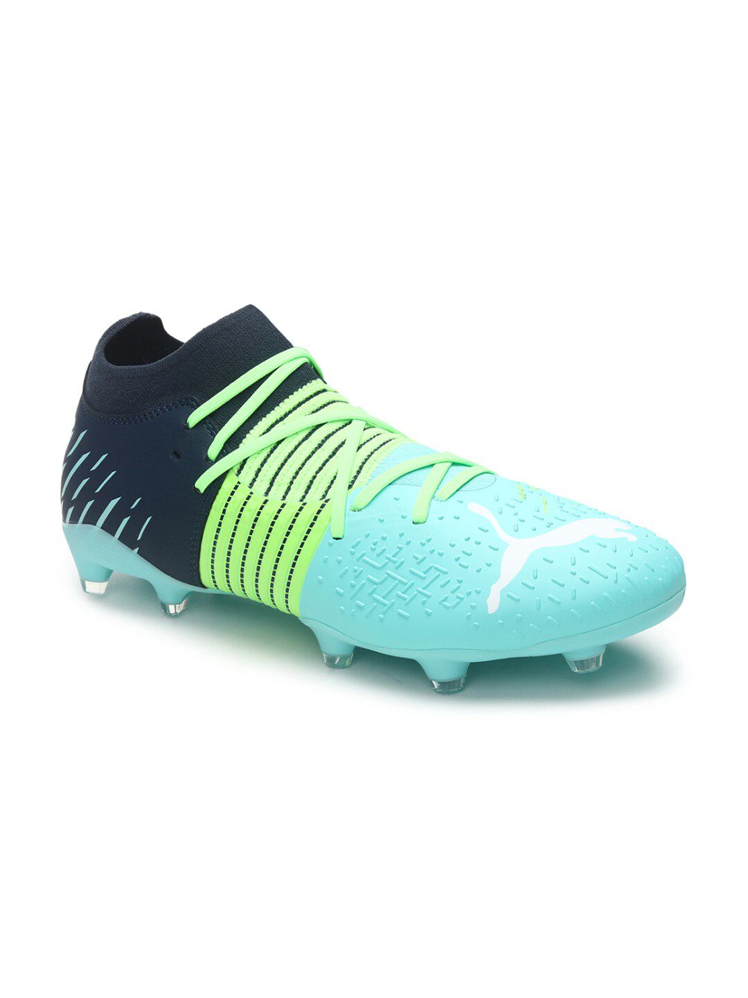Puma Men Sea Green & Navy Blue FUTURE Z 3.2 Football Shoes - Price History