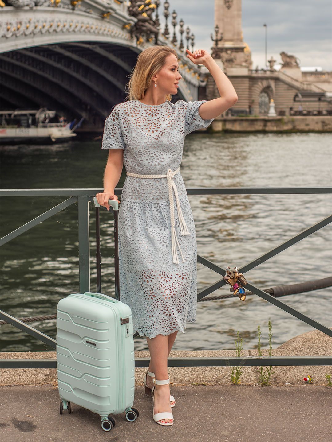 Nasher Miles Paris Textured Hard Large Trolley Suitcase - 55 cm - Price ...