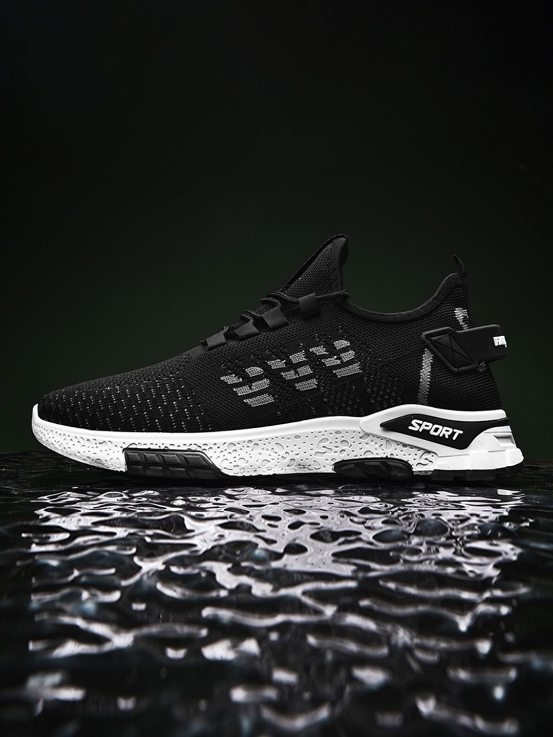 REVS Men Black Woven Design Sneakers - Price History