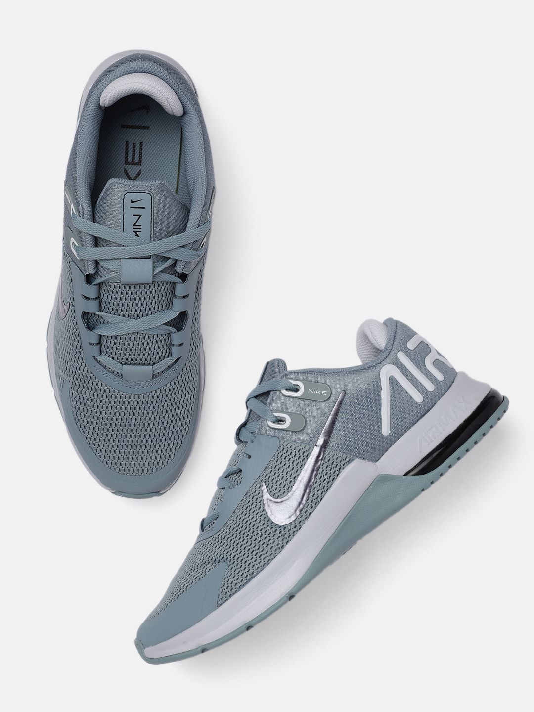 Nike Men Grey Solid Air Max Alpha Trainer 4 Training Shoes - Price History