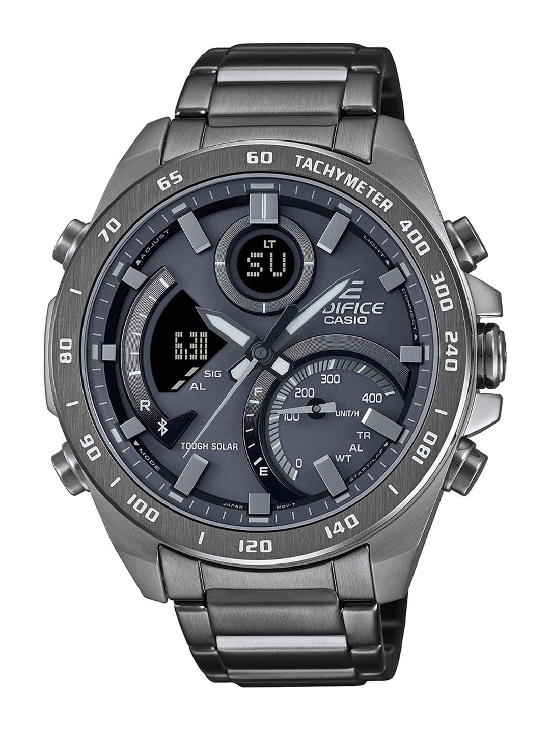 CASIO Men Grey Dial & Straps Analogue and Digital Bluetooth Solar Watch ...