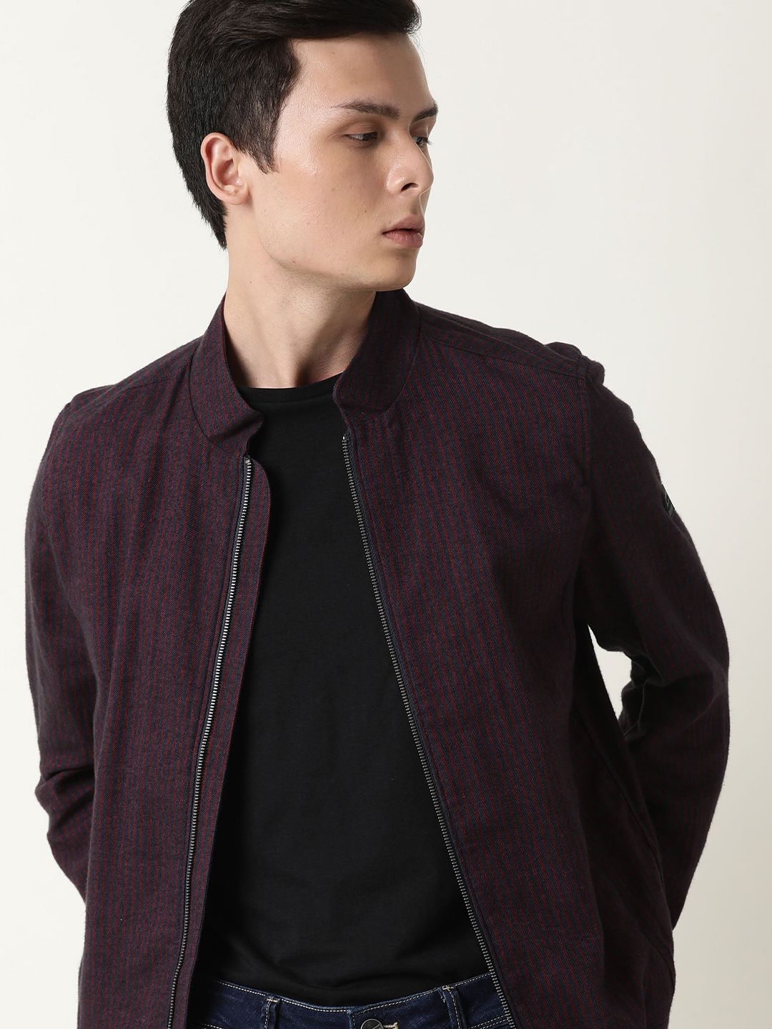 RARE RABBIT Men Maroon Solid Bomber Jacket - Price History