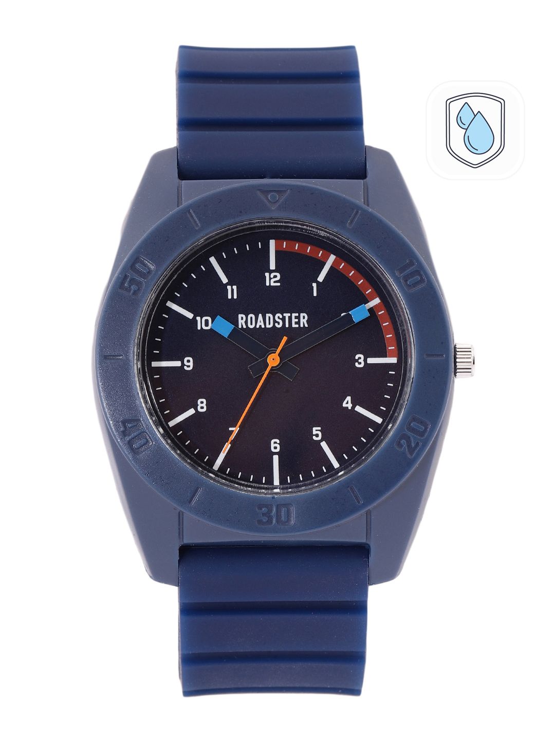 Roadster Men Grey Brass Embellished Dial & Grey Leather Straps Analogue ...