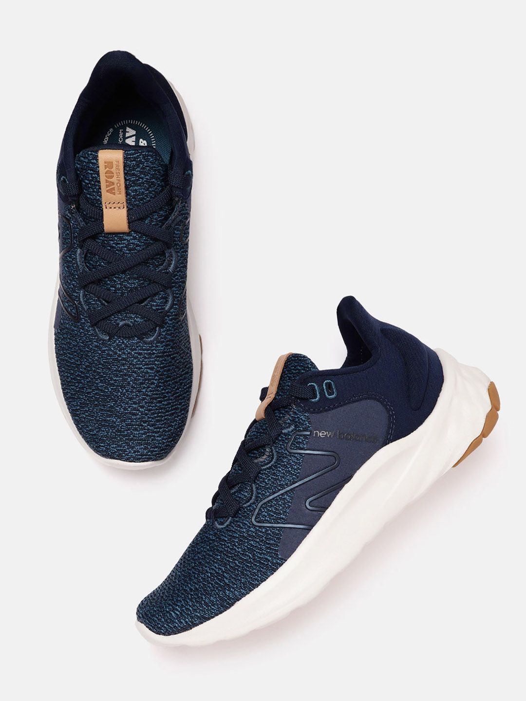 New Balance Men Blue Woven Design Running Shoes - Price History