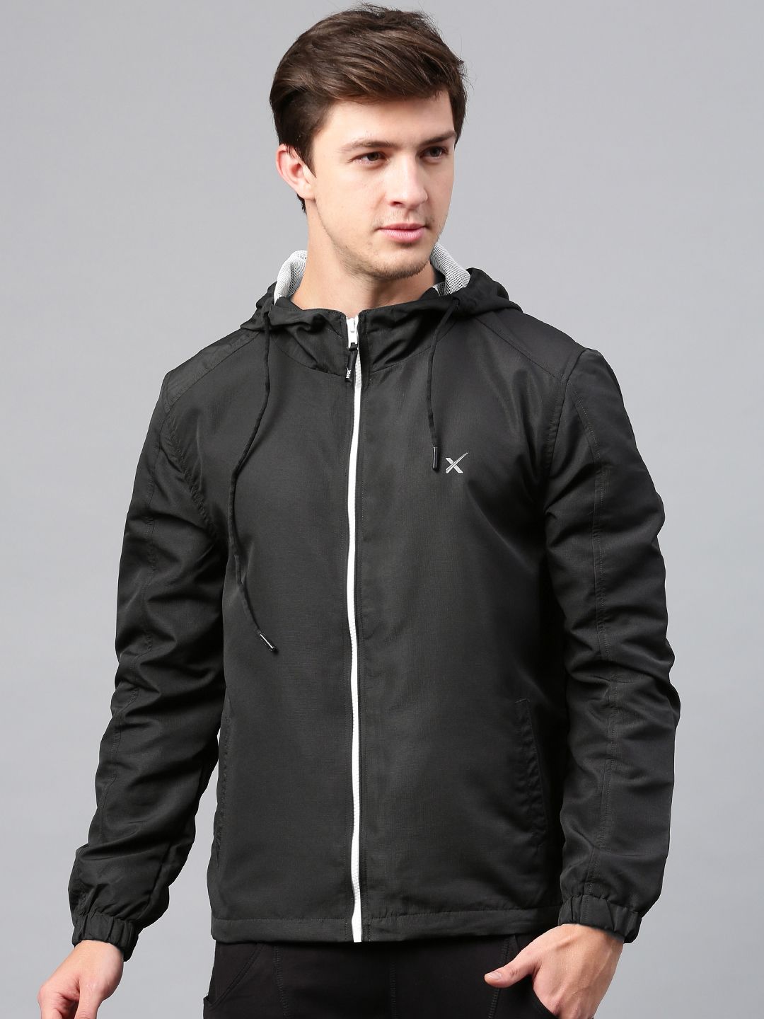 HRX Active by Hrithik Roshan Men Black Solid Hooded Sporty Jacket ...