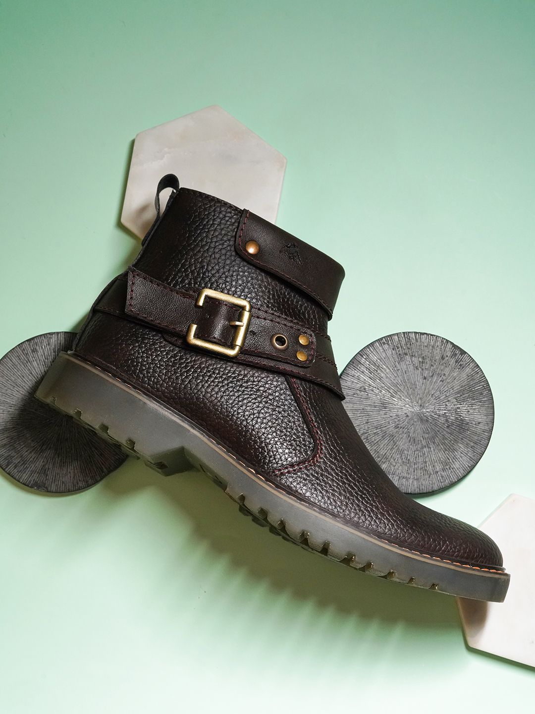 Buckaroo Men KONRAD Textured Vegan Leather Mid-Top Boots - Price History