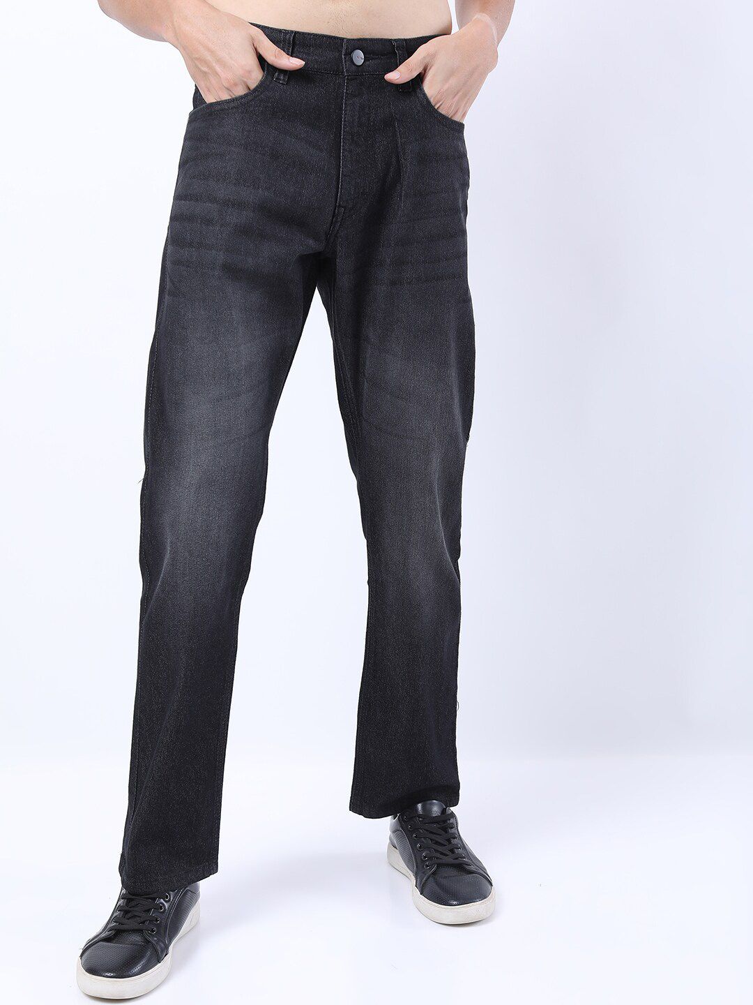 KETCH Men Charcoal Straight Fit Stretchable Jeans - Price History