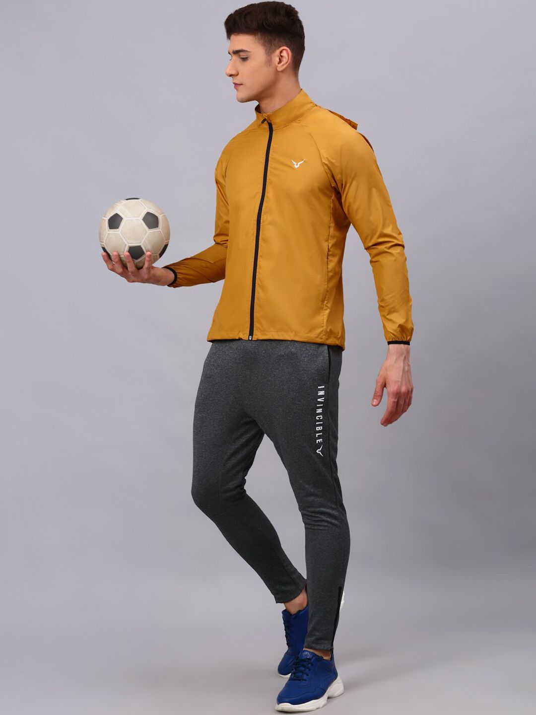 Buy Invincible Men Mustard Windcheater And Water Resistant Outdoor ...