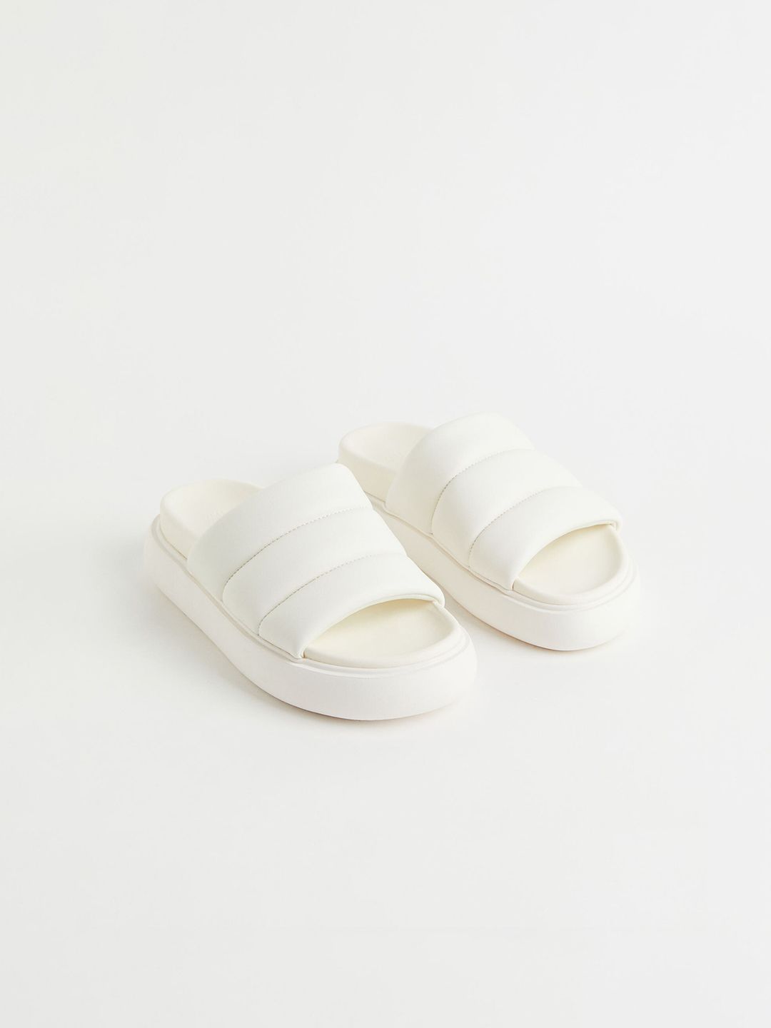 H&M Women White Sliders - Price History