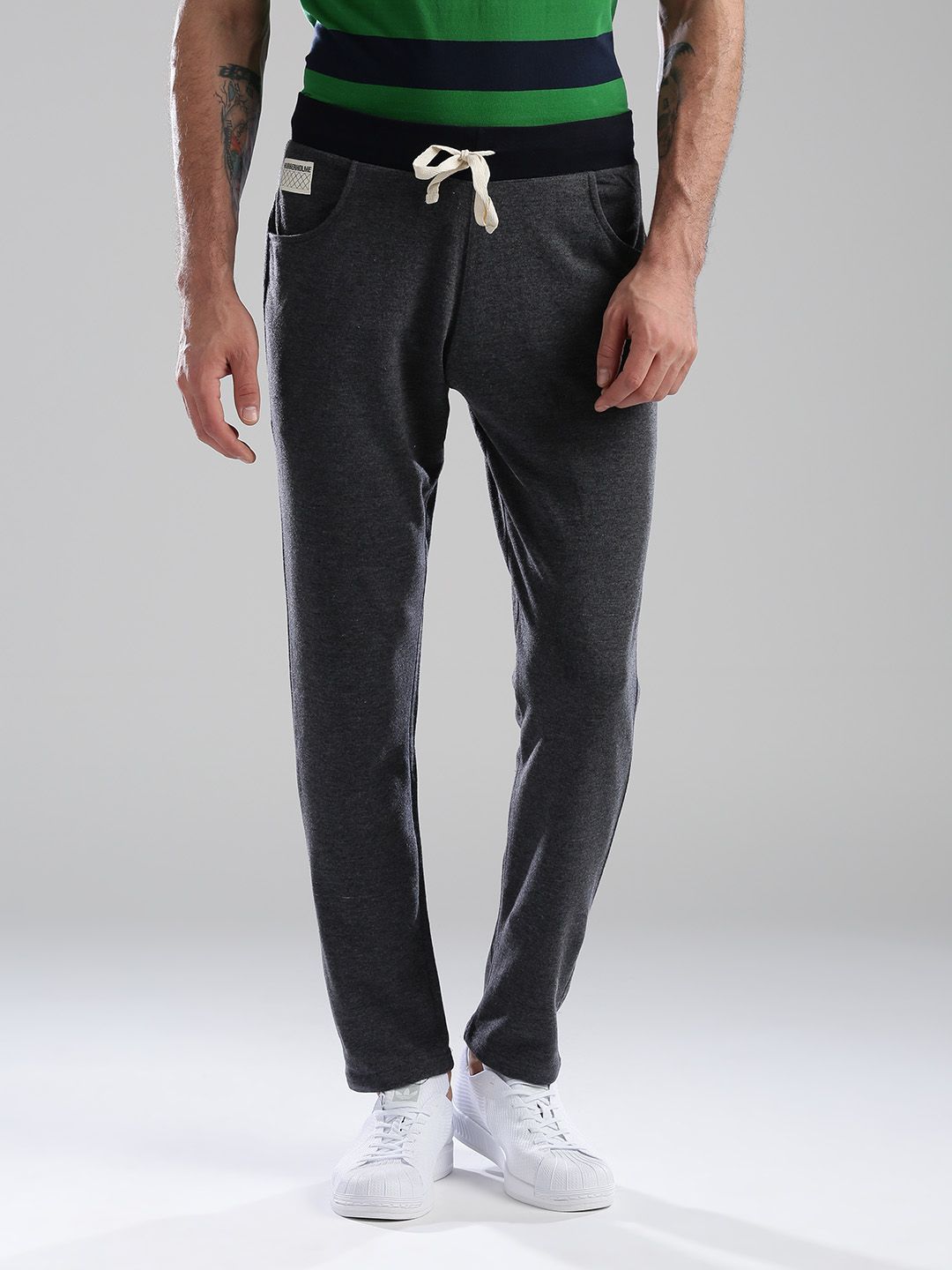Hubberholme Charcoal Grey Slim Fit Track Pants - Price History