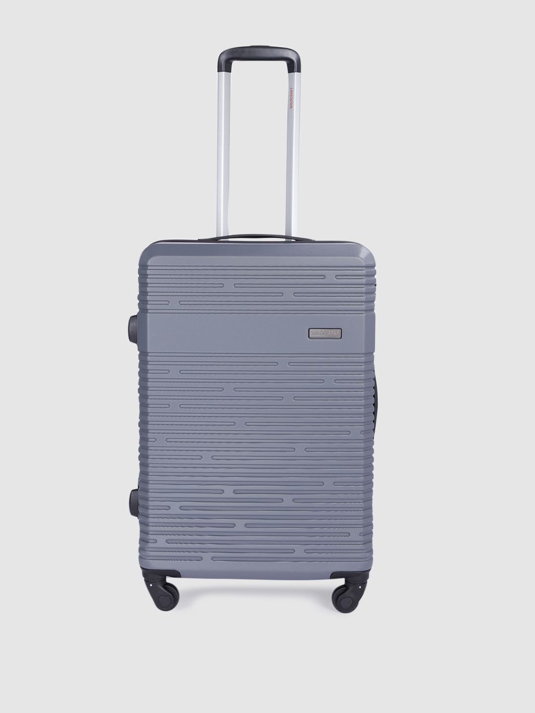 Wildcraft Grey Gypsos Textured Hard Sided Medium Trolley Suitcase ...