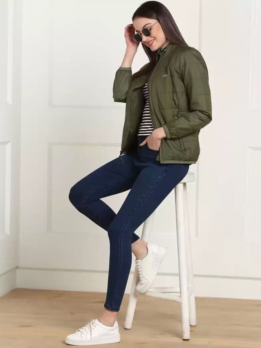 Buy Wildcraft Women Olive Green Lightweight Padded Jacket - Jackets for ...