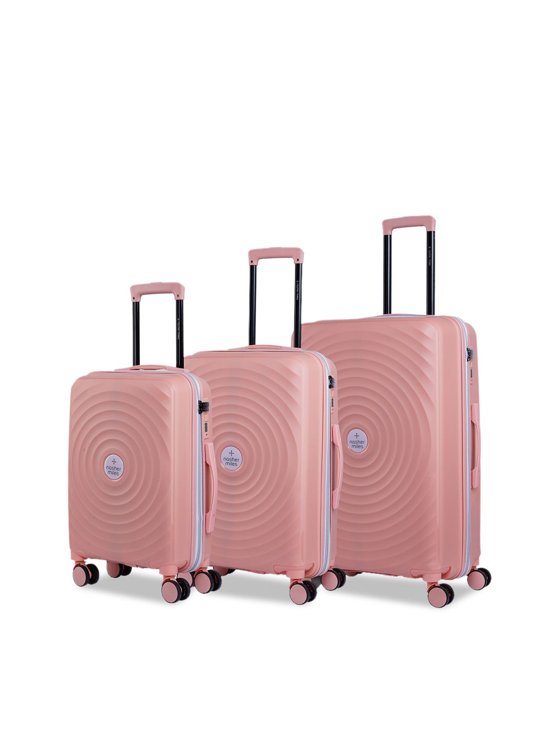 Nasher Miles Goa Set Of 3 Textured Hard-Sided Trolley Bag - Price History