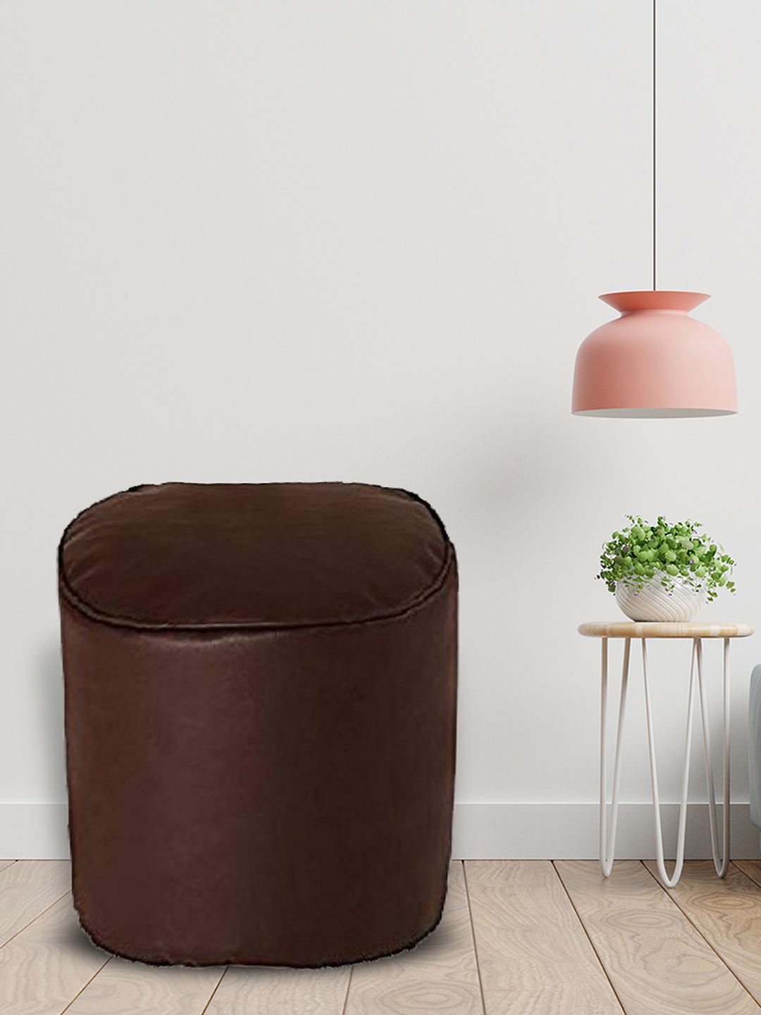 SHIRA 24 Brown Solid Foot Rest Stool Bean Bag Cover - Price History
