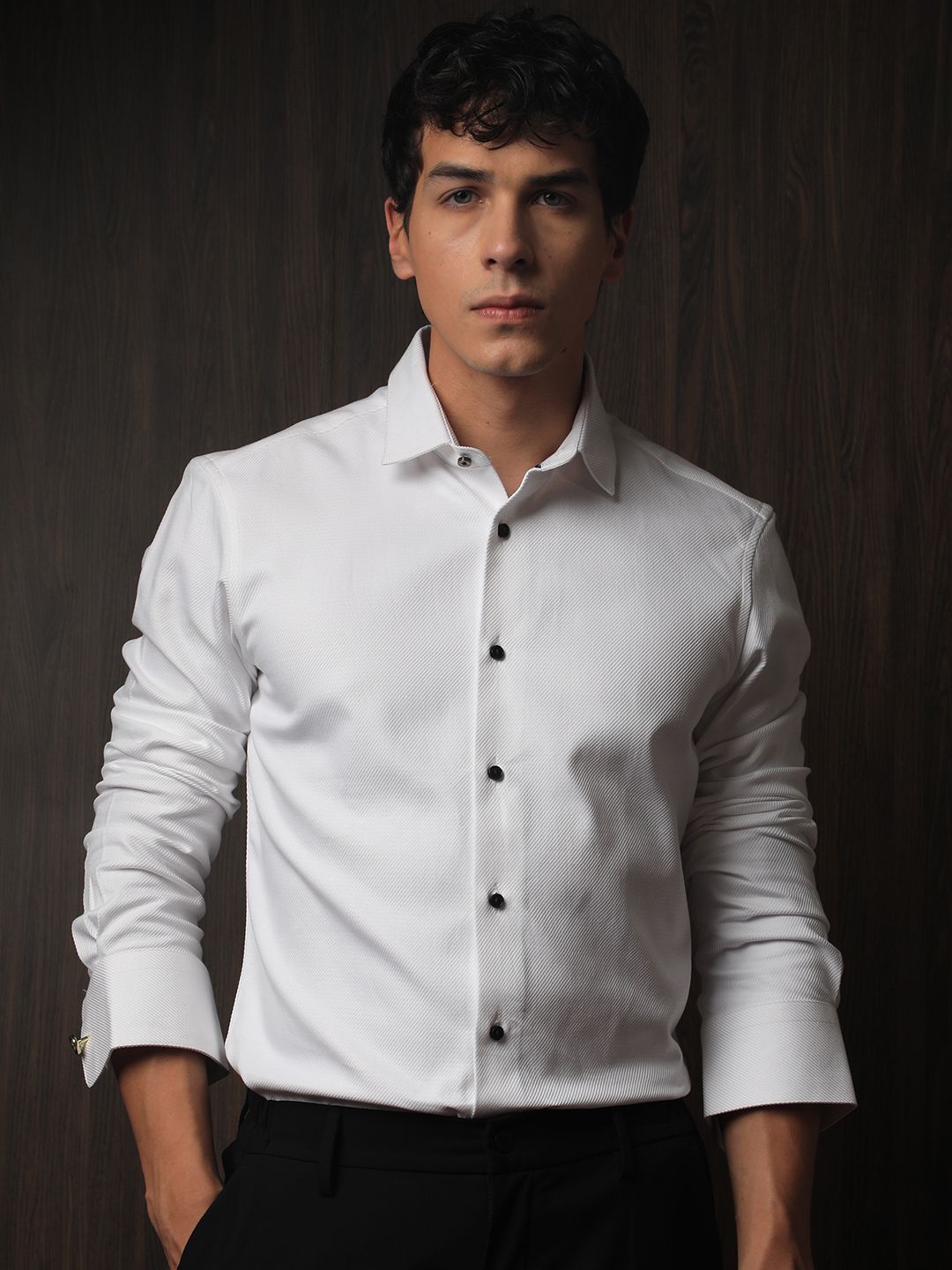 RARE RABBIT Men White Slim Fit Party Cotton Shirt - Price History