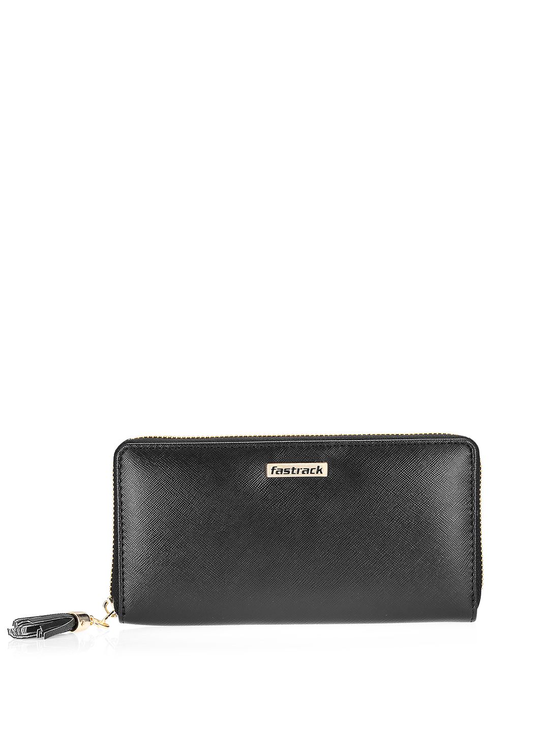Fastrack Women Black Solid Zip Around Wallet - Price History