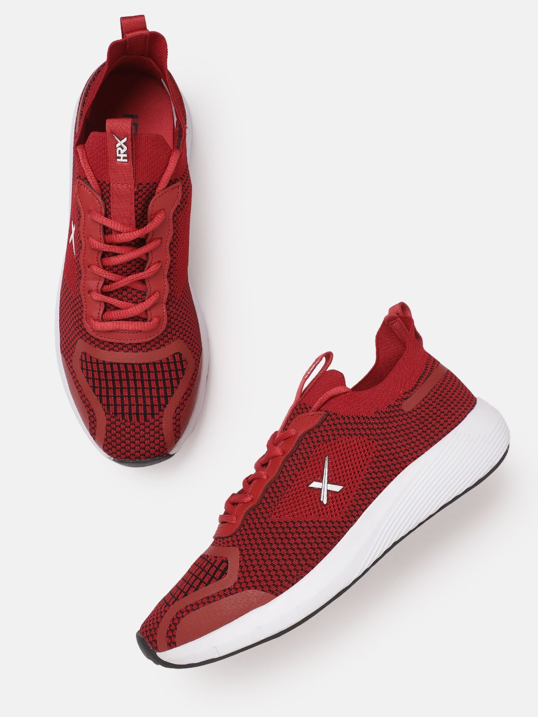 HRX by Hrithik Roshan Men Red Woven Design Sneakers - Price History