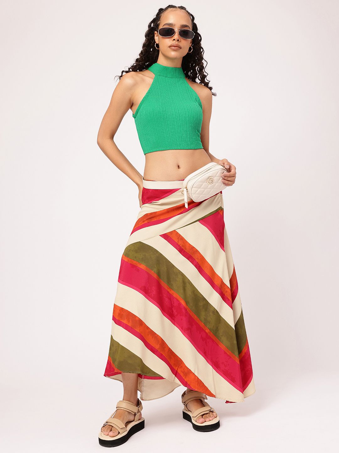 Buy DressBerry Cropped Self Striped Crop Top - Tops for Women 29937170 ...