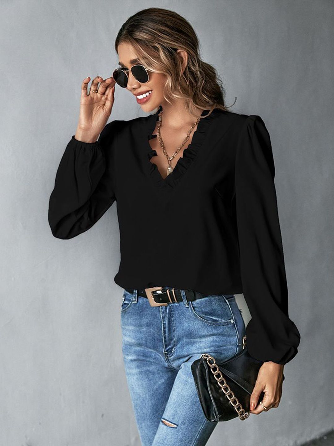 Buy StyleCast Women Solid V Neck Top - Tops for Women 30630986 | Myntra