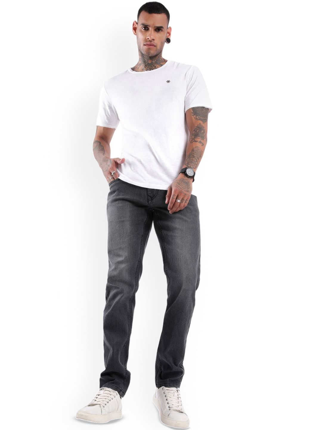 Buy WROGN Men Mid Rise Slim Fit Light Fade Jeans - Jeans for Men ...