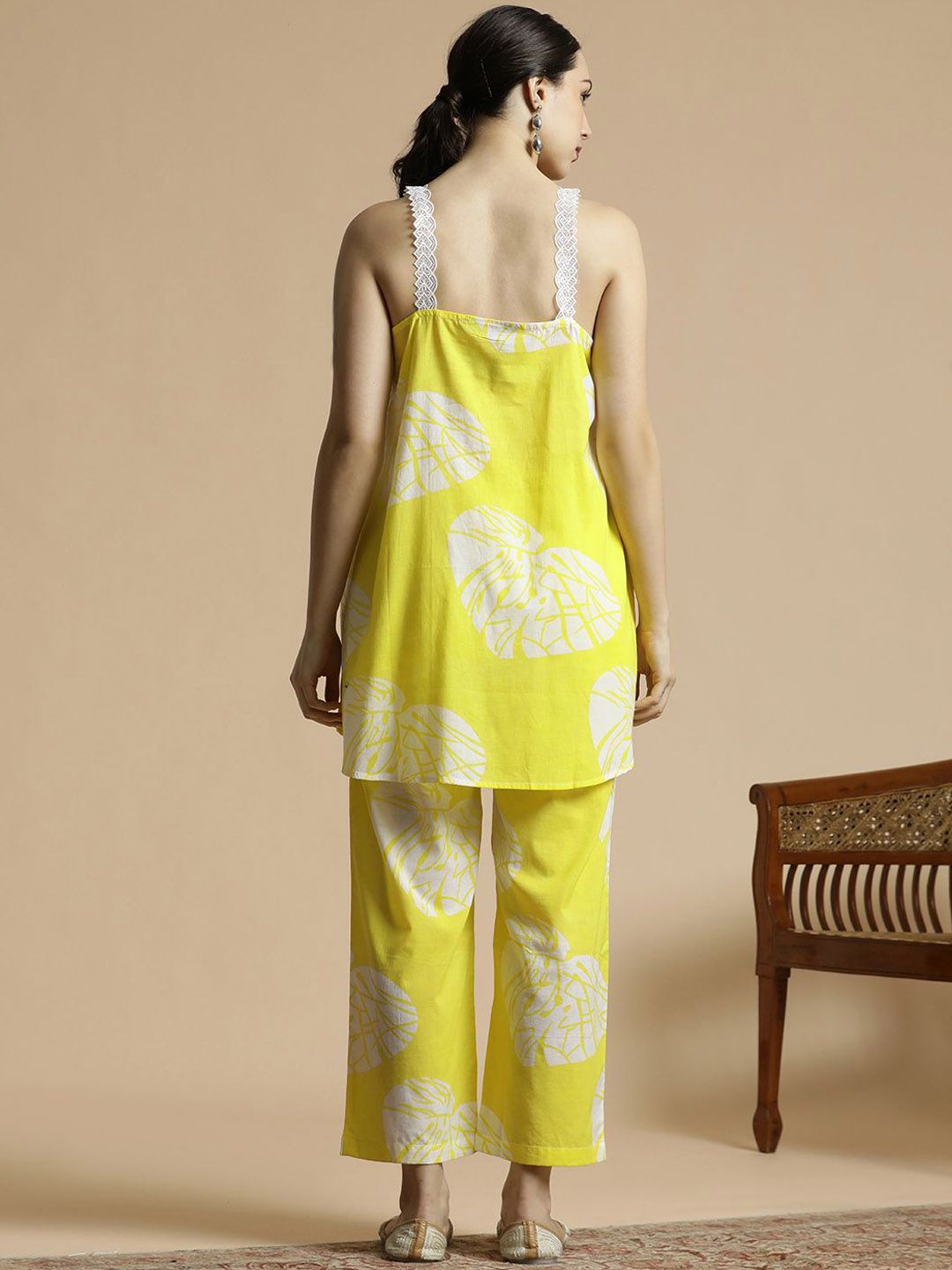 Buy Anouk Abstract Printed Sweetheart Neck Shoulder Straps Straight ...