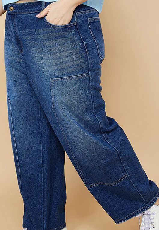 Buy Max Women Mid Rise Pure Cotton Light Fade Jeans - Jeans for Women ...