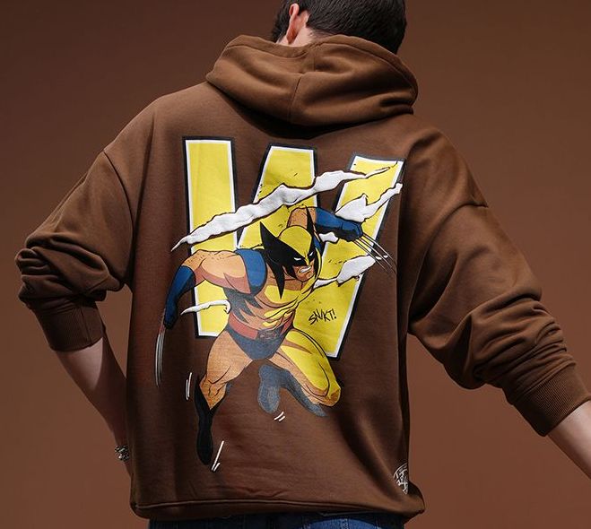Buy HIGHLANDER Marvel X Man Men Oversized Drop Shoulder Hoodie ...