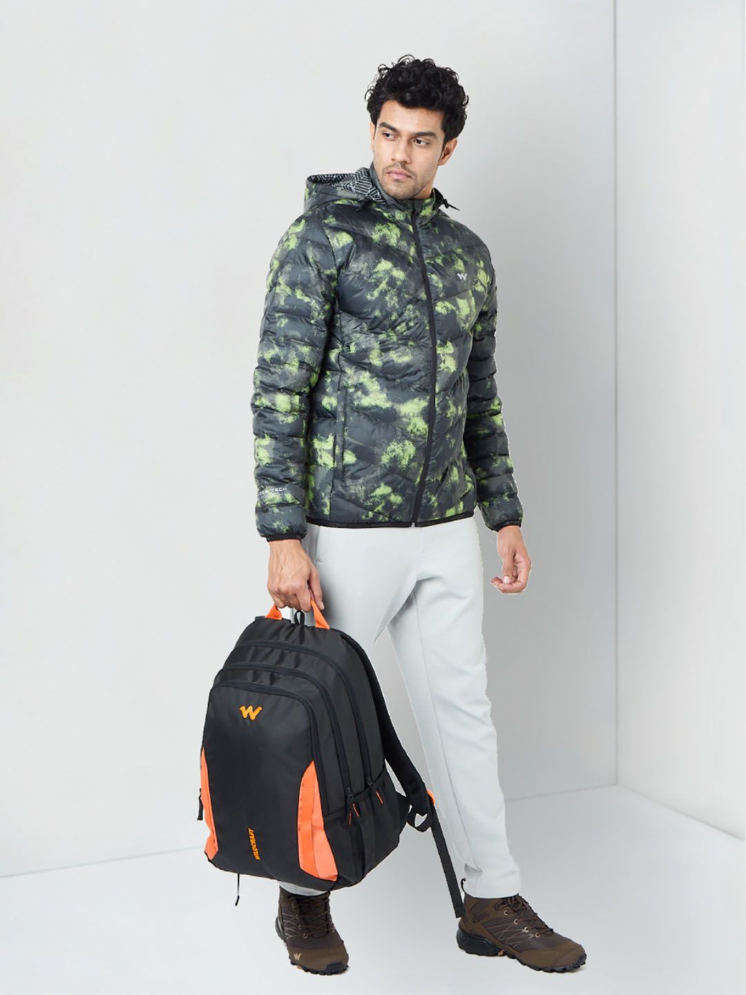 Buy Wildcraft Men Hooded Abstract Printed Casual Puffer Lightweight ...