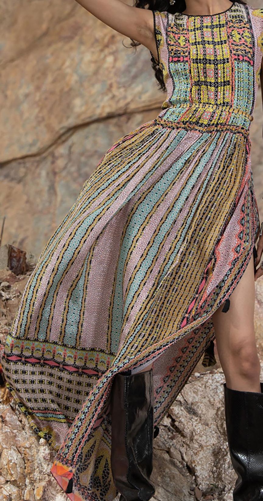 Buy Bhanuni Women Striped A Line Dress - Dresses for Women 30213121 ...