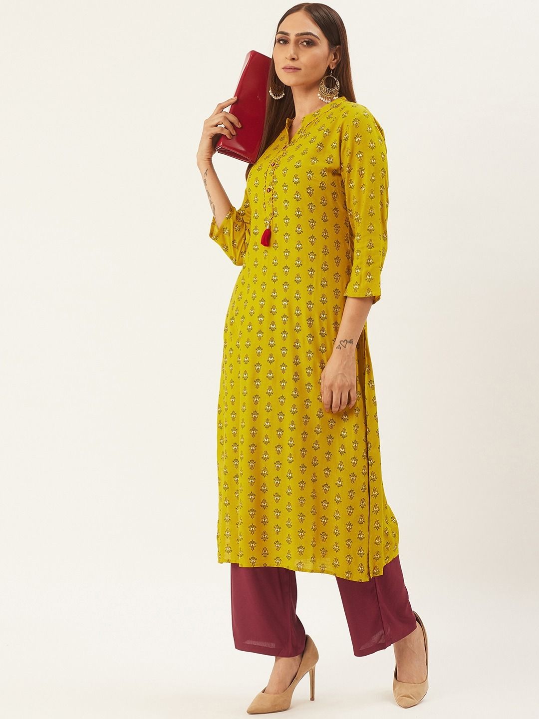 Buy Anouk Women Floral Printed Regular Kurta With Palazzos - Kurta Sets for Women 30238420 | Myntra