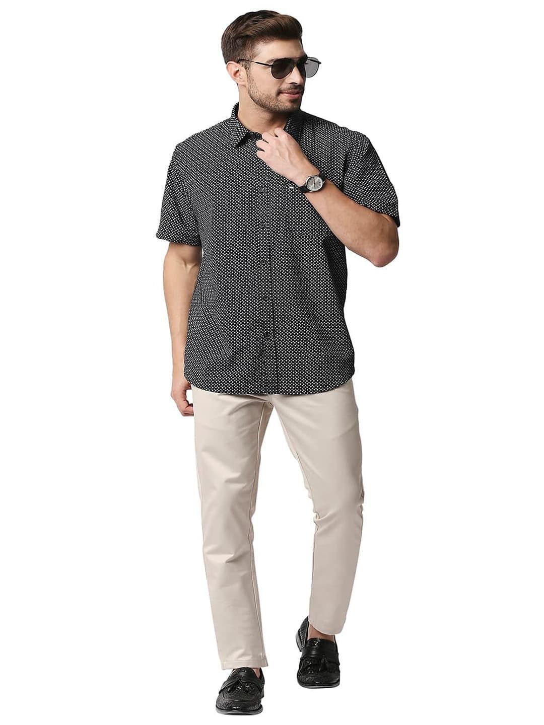 Buy Basics Men Tapered Fit High Rise Chinos Trouser - Trousers for Men ...