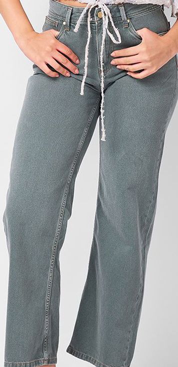 Buy IZEL Women Wide Leg Low Distress Light Fade Jeans - Jeans for Women ...