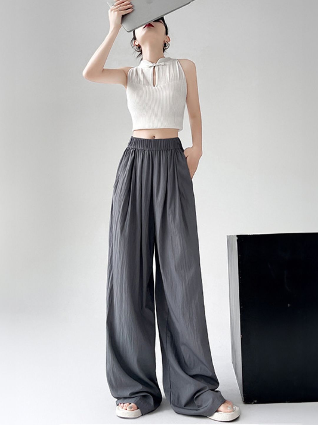 Buy StyleCast Women Original Mid Rise Trousers - Trousers for Women ...