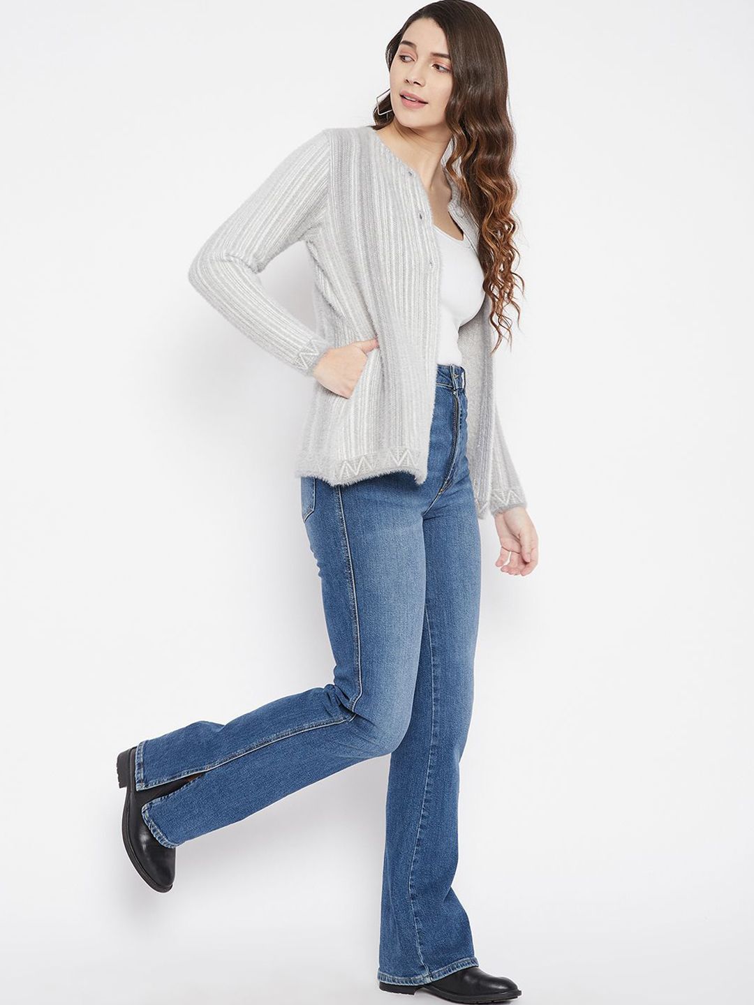 Buy Zigo Women Striped Woollen Cardigan - Sweaters for Women 31746363 ...