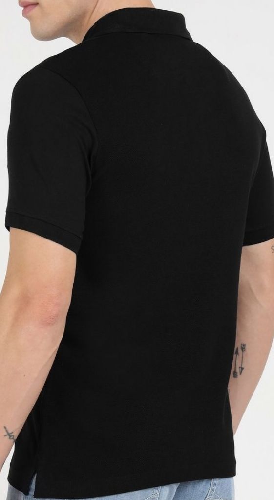 Buy GUESS Men Solid Polo Collar Pure Cotton T Shirt - Tshirts for Men ...