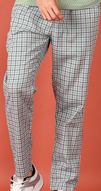 Buy V Mart Men Checked Cotton Mid Rise Track Pants - Track Pants for ...