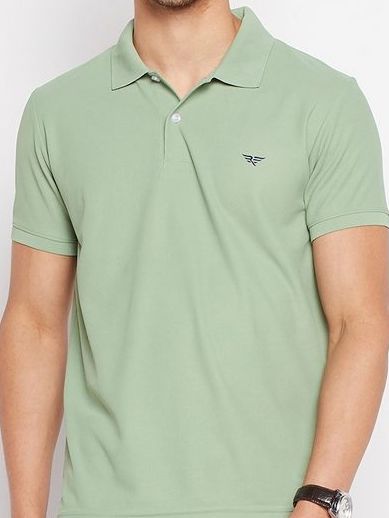 Buy RISS Men Solid Polo Collar Cotton T Shirt - Tshirts for Men ...