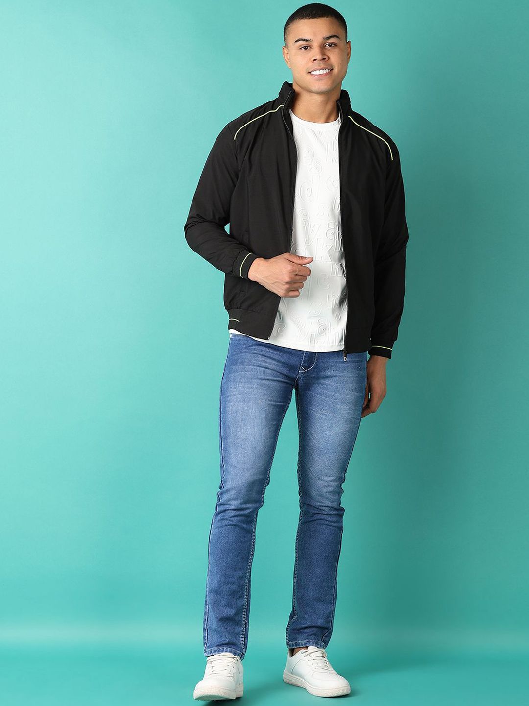Buy V Mart Men Stand Collar Windcheater Jacket - Jackets for Men ...