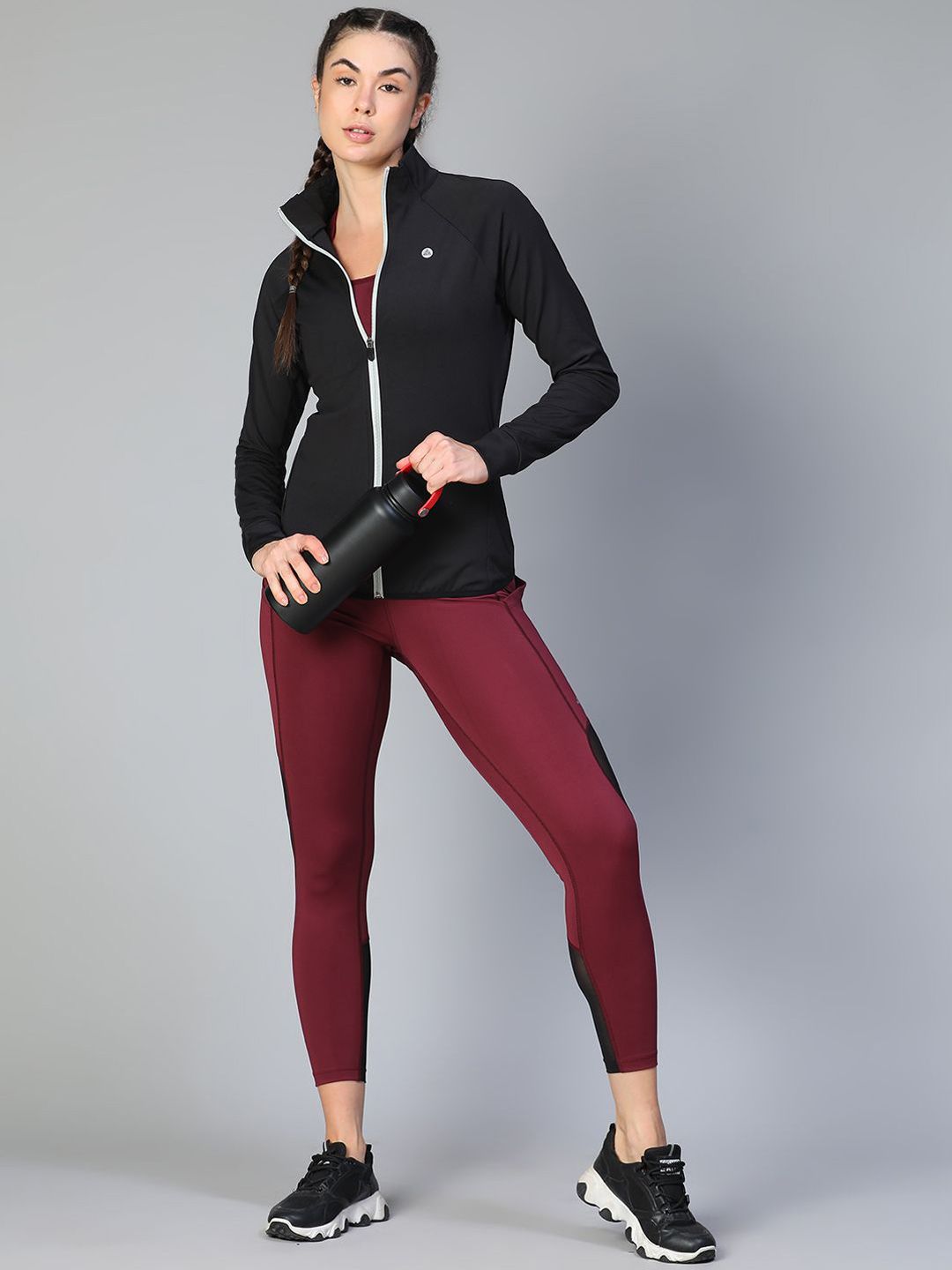 Buy ATHLISIS Women Self Design Lightweight Longline Training Or Gym ...