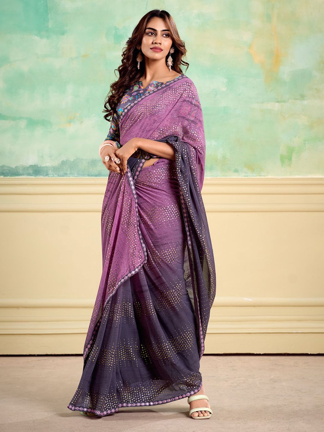 Buy Mitera Embellished Saree - Sarees for Women 31043688 | Myntra