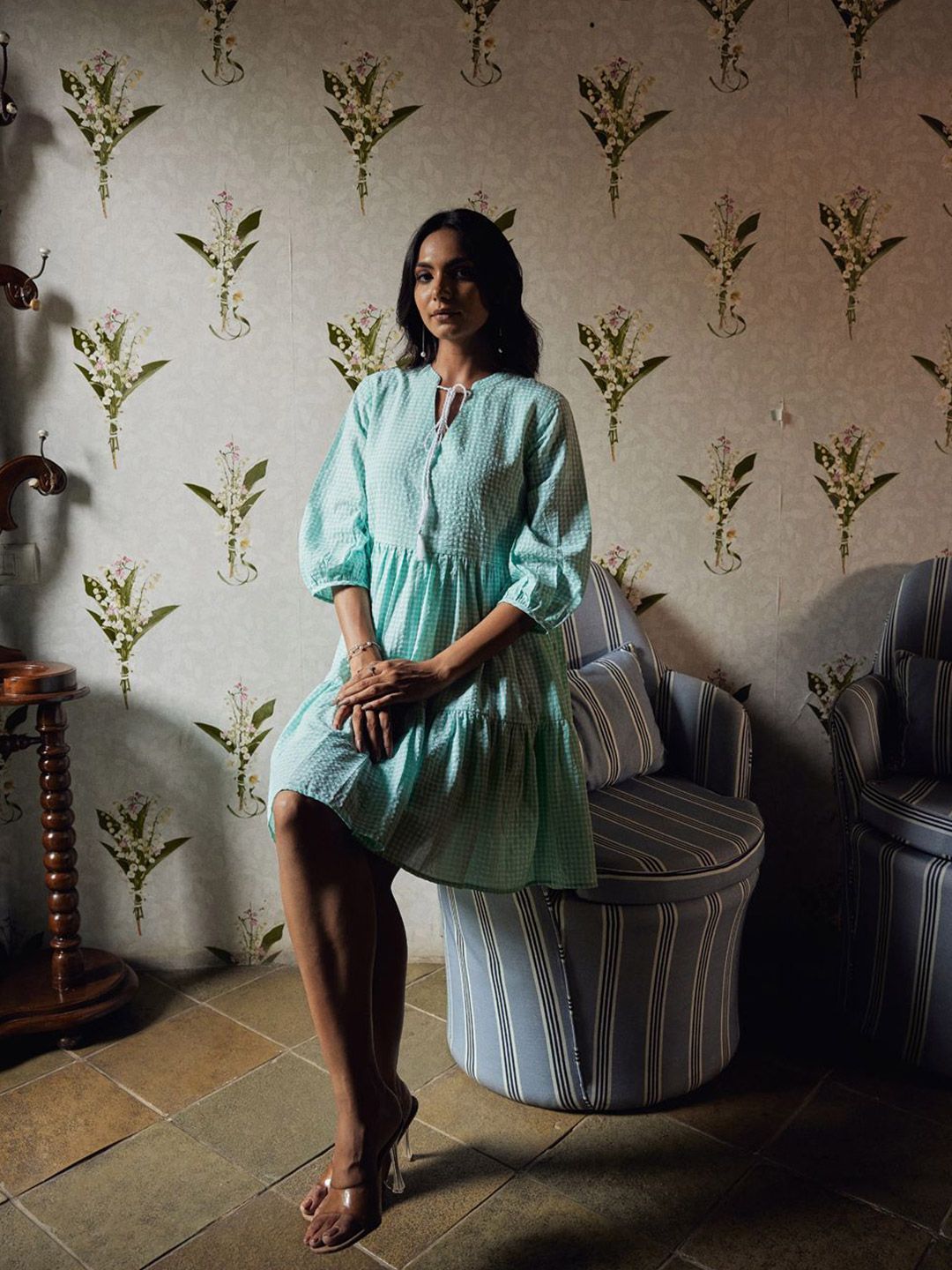 Buy KIZI Women Checked Print Fit & Flare Dress - Dresses for Women ...