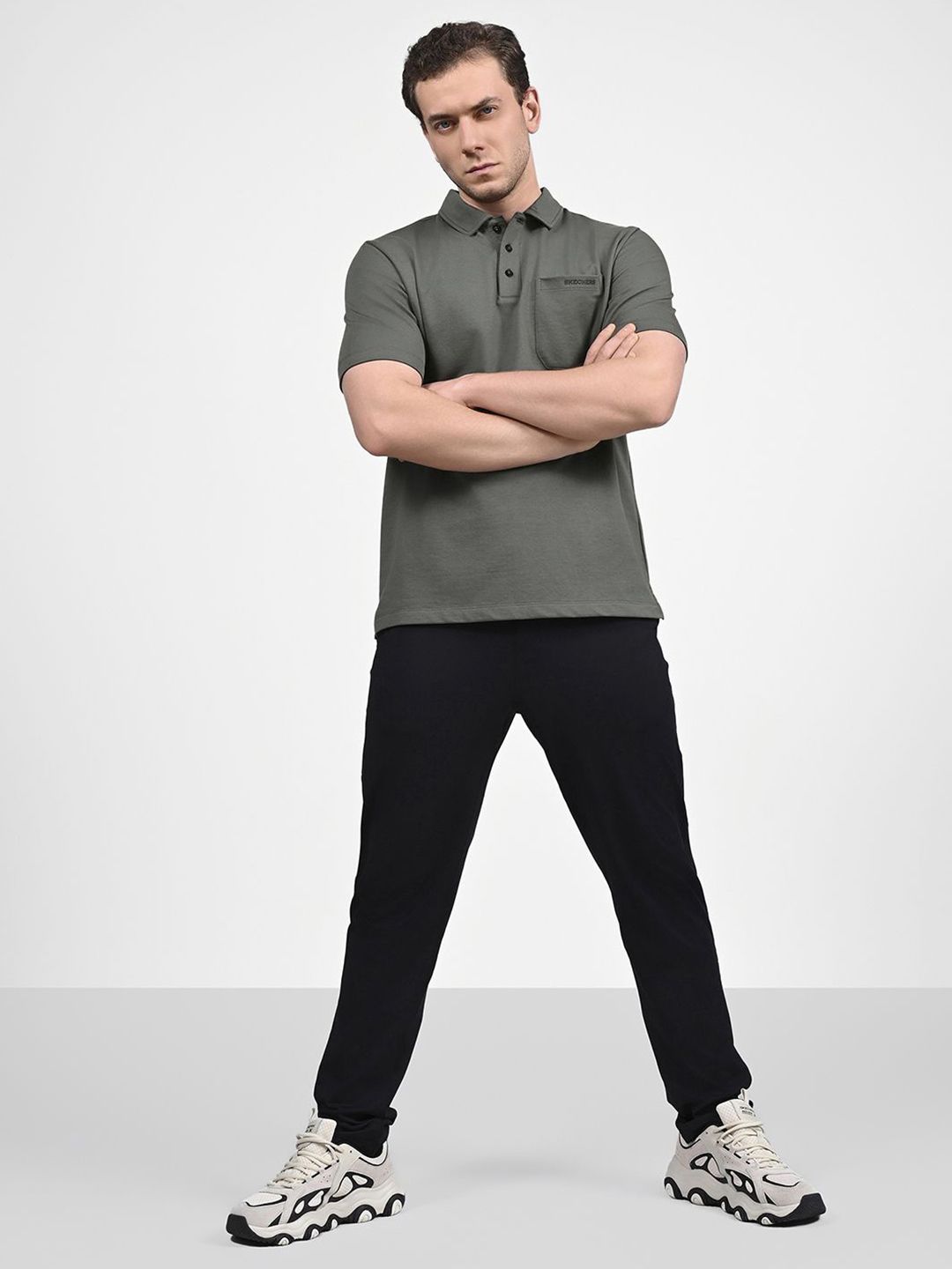 Buy Skechers Men Solid Polo Collar Cotton T Shirt - Tshirts for Men ...