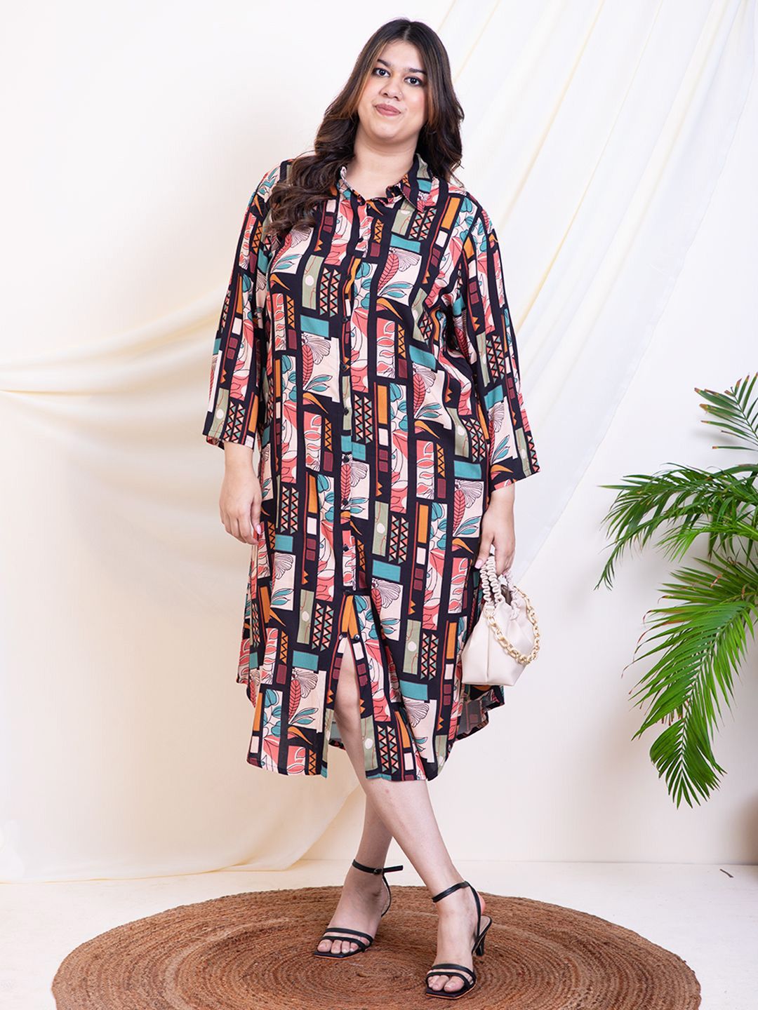 Buy DEEBACO Print Shirt Maxi Dress - Dresses for Women 31129739 | Myntra