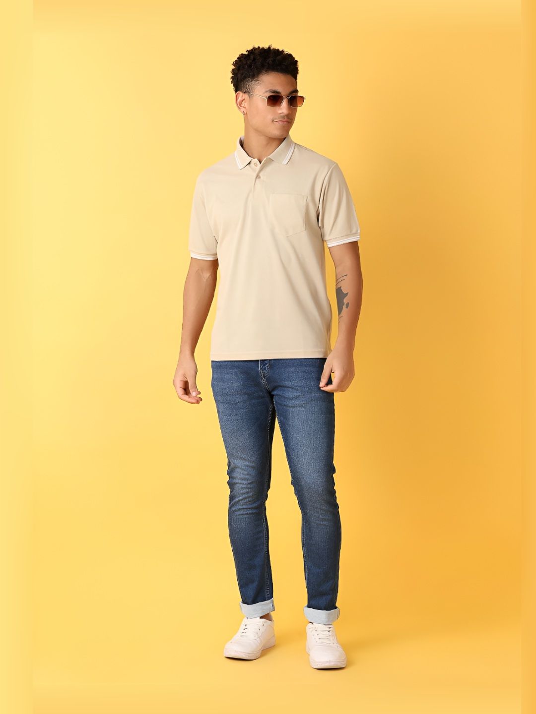 Buy V Mart Men Solid Polo Collar Cotton T Shirt - Tshirts for Men ...